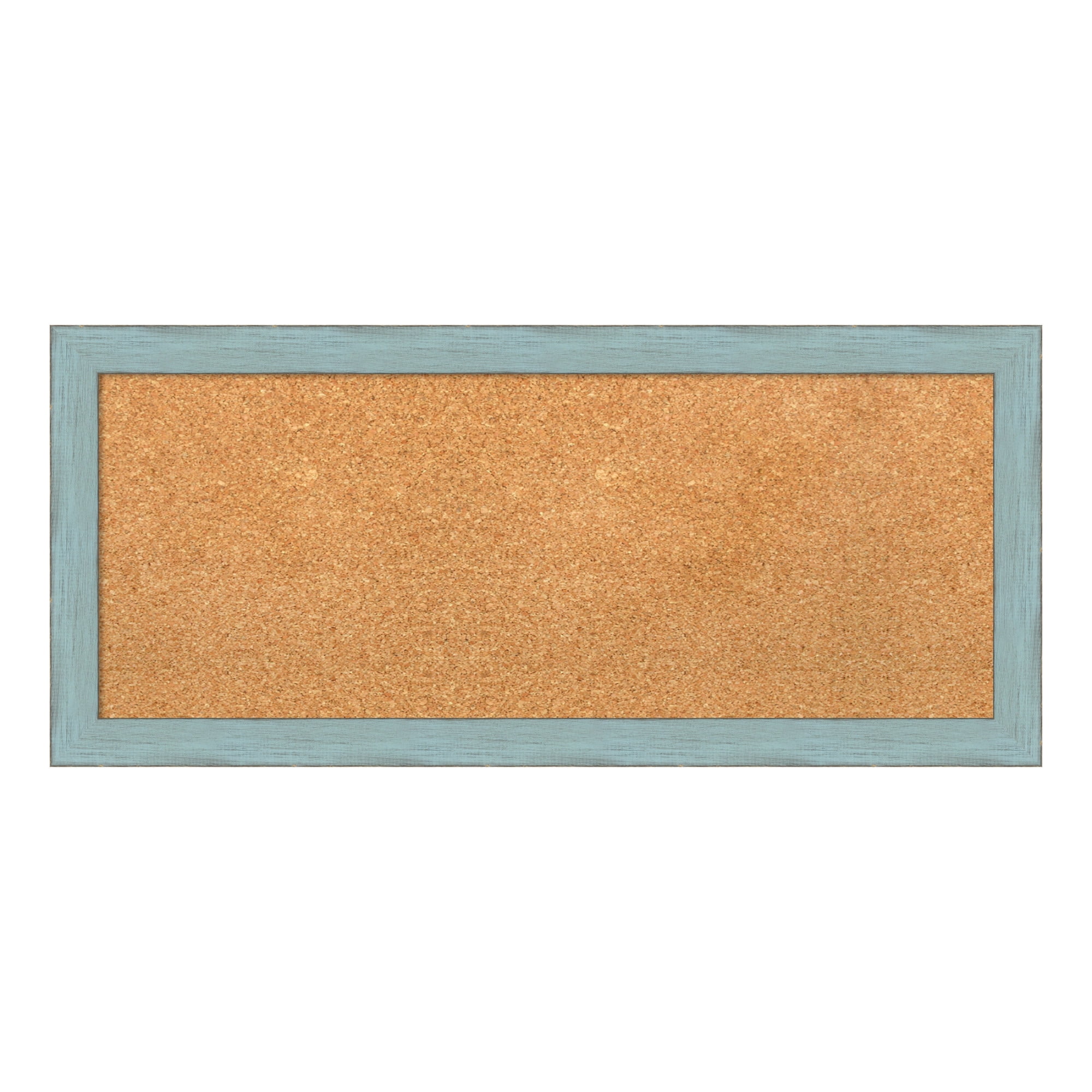 Amanti Art Natural Cork Board Wood Framed Sky Blue Rustic Bulletin ...