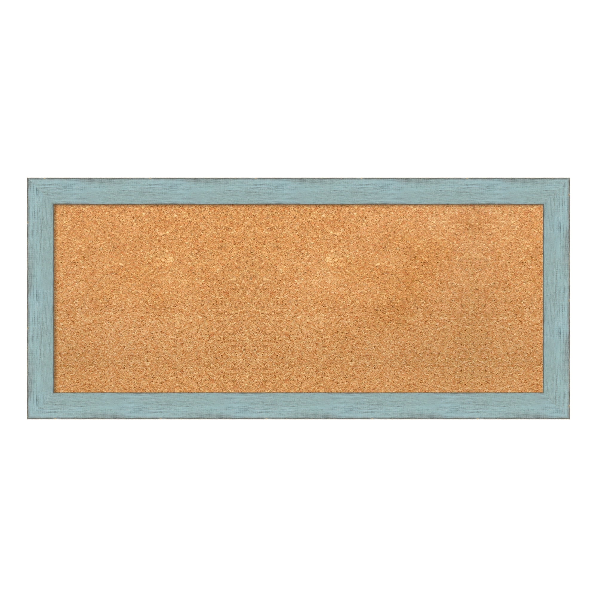 Amanti Art Natural Cork Board Wood Framed Sky Blue Rustic Bulletin ...