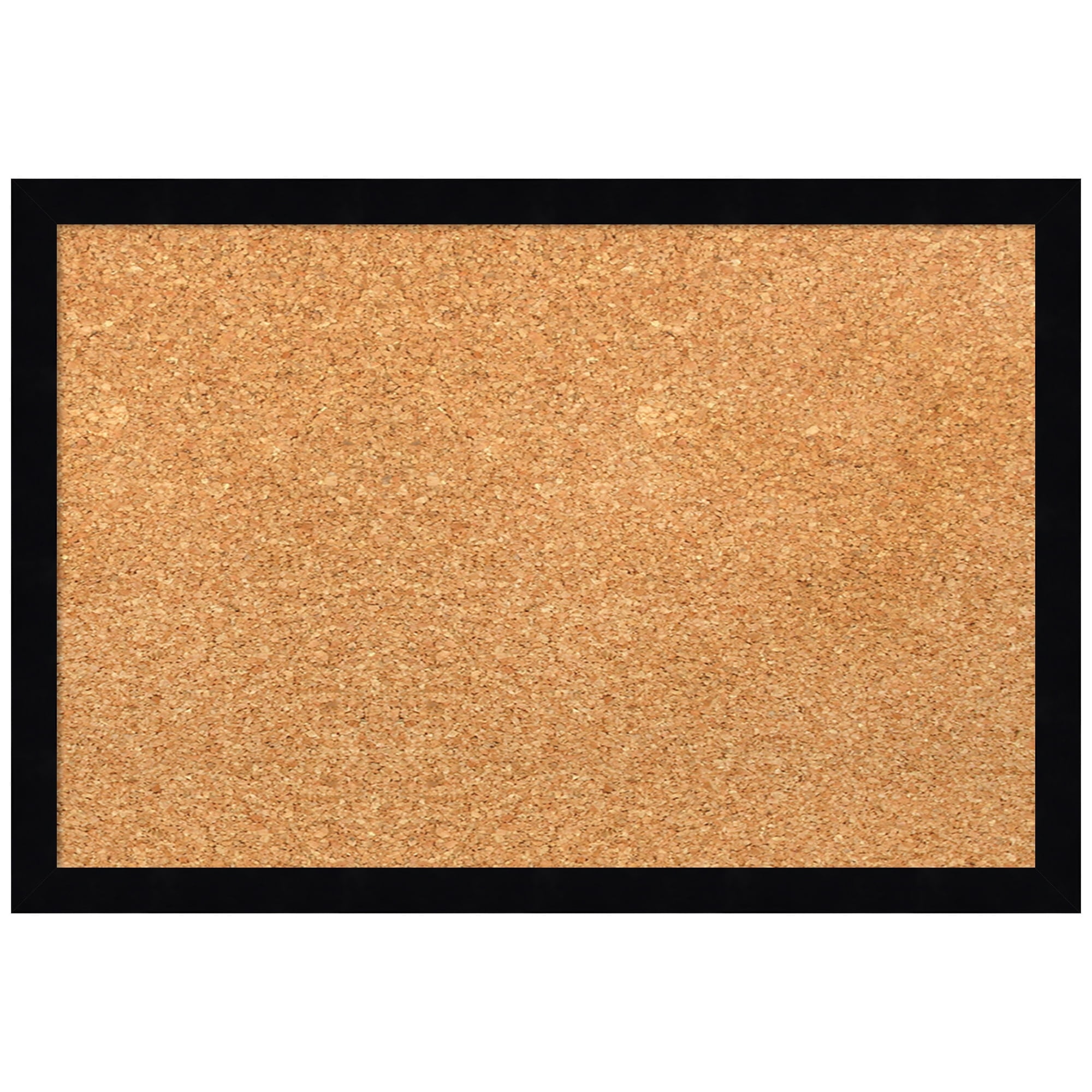 Amanti Art Natural Cork Board Wood Framed Svelte Noir Black Bulletin ...
