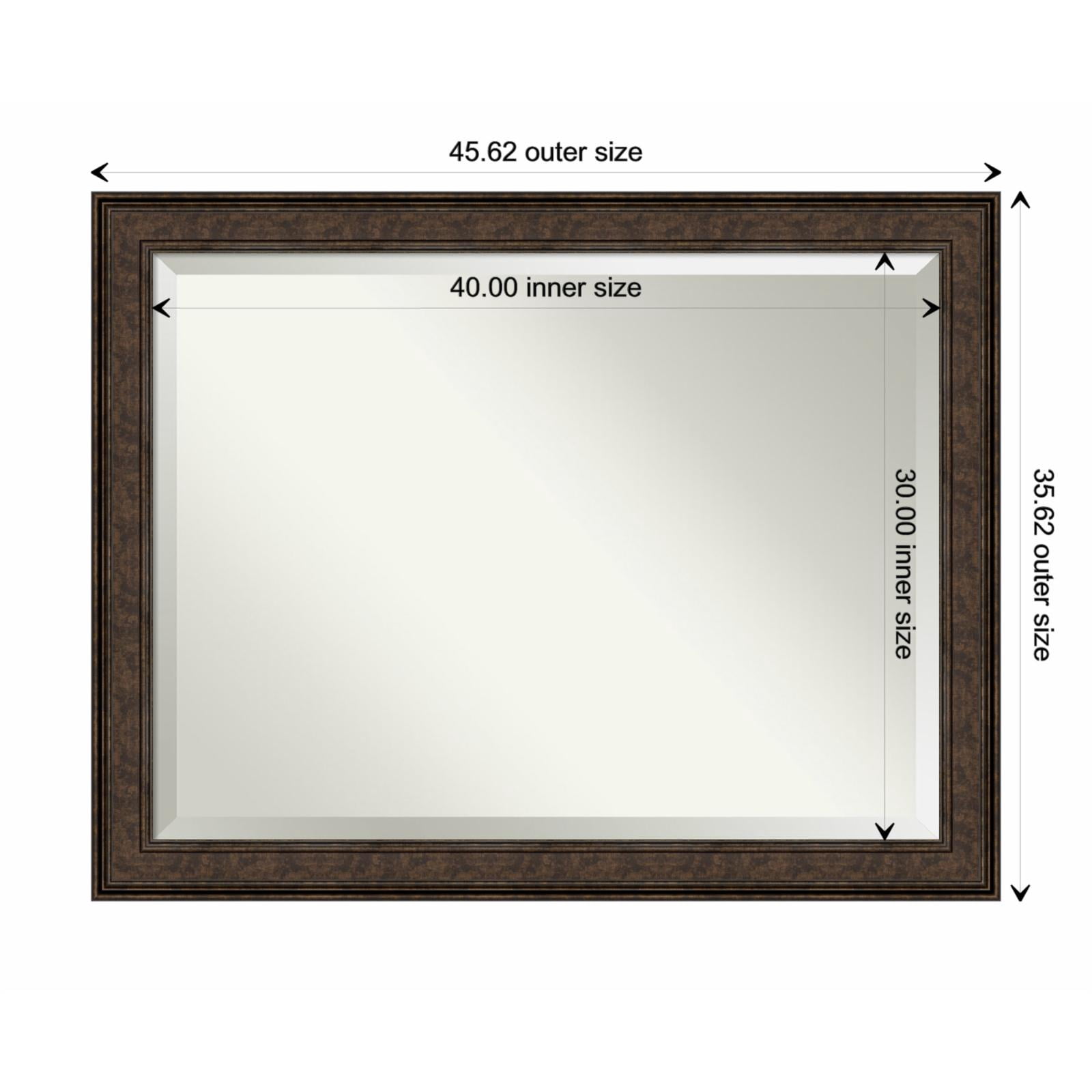 Amanti Art Ridge Bronze Framed Wall Mirror - 21.62 x 25.62 in - Walmart.com