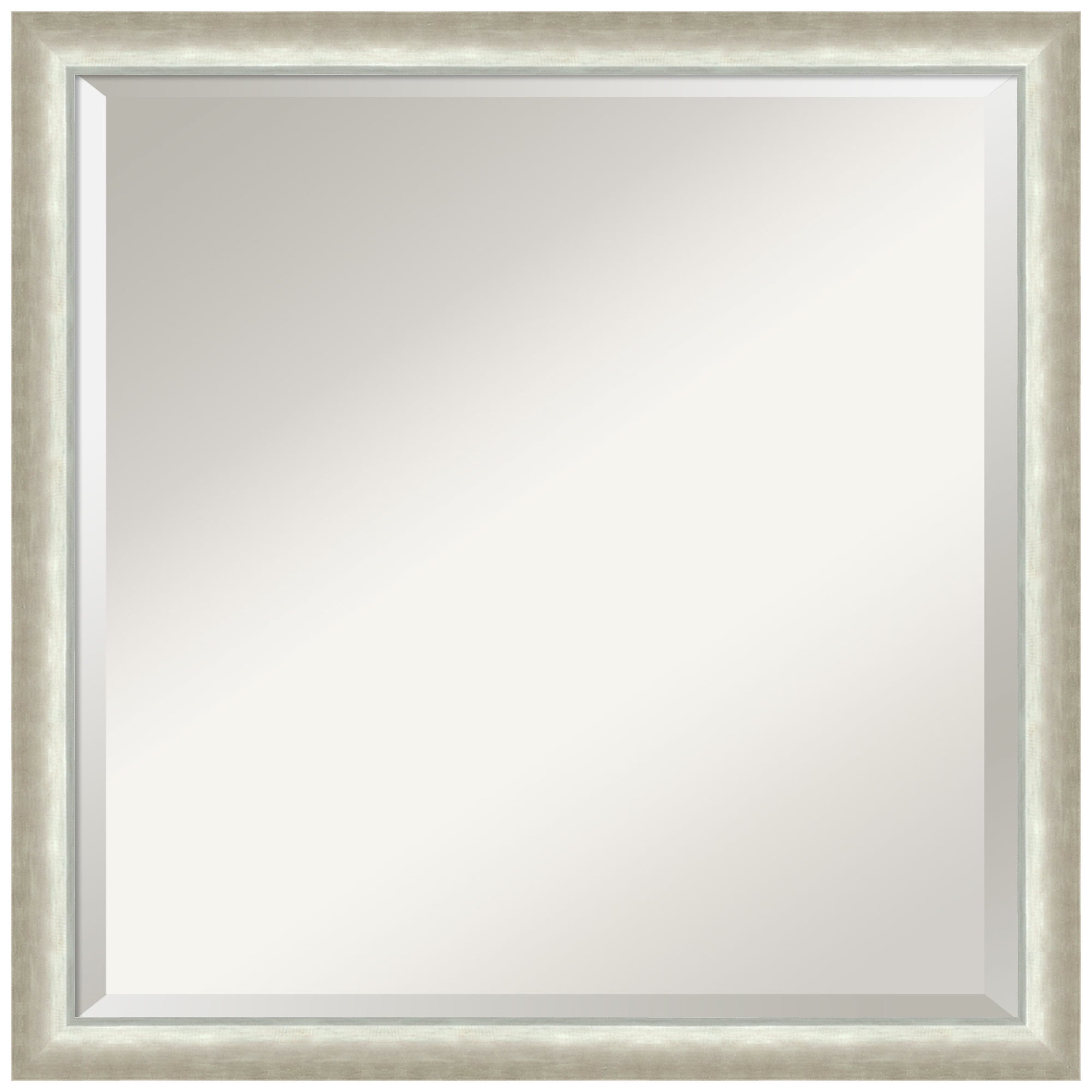 Amanti Art Two Tone Silver Beveled Wood Bathroom Wall Mirror - Walmart.com