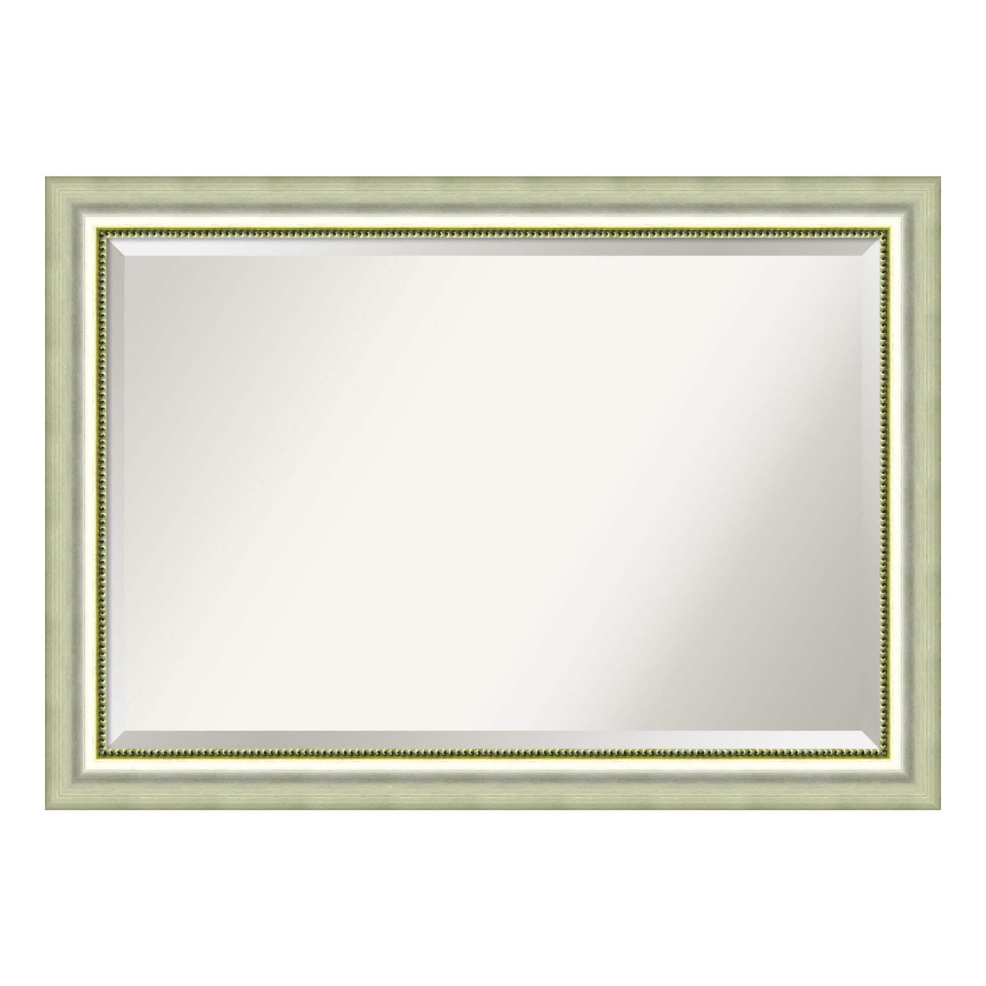 Amanti Art Vegas Silver Beveled Wood Wall Mirror 28.75 x 40.75 in ...