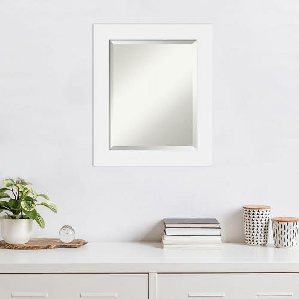 Amanti Art Wall Mirror, Corvino White Wood Frame Mirror for Wall Decor ...