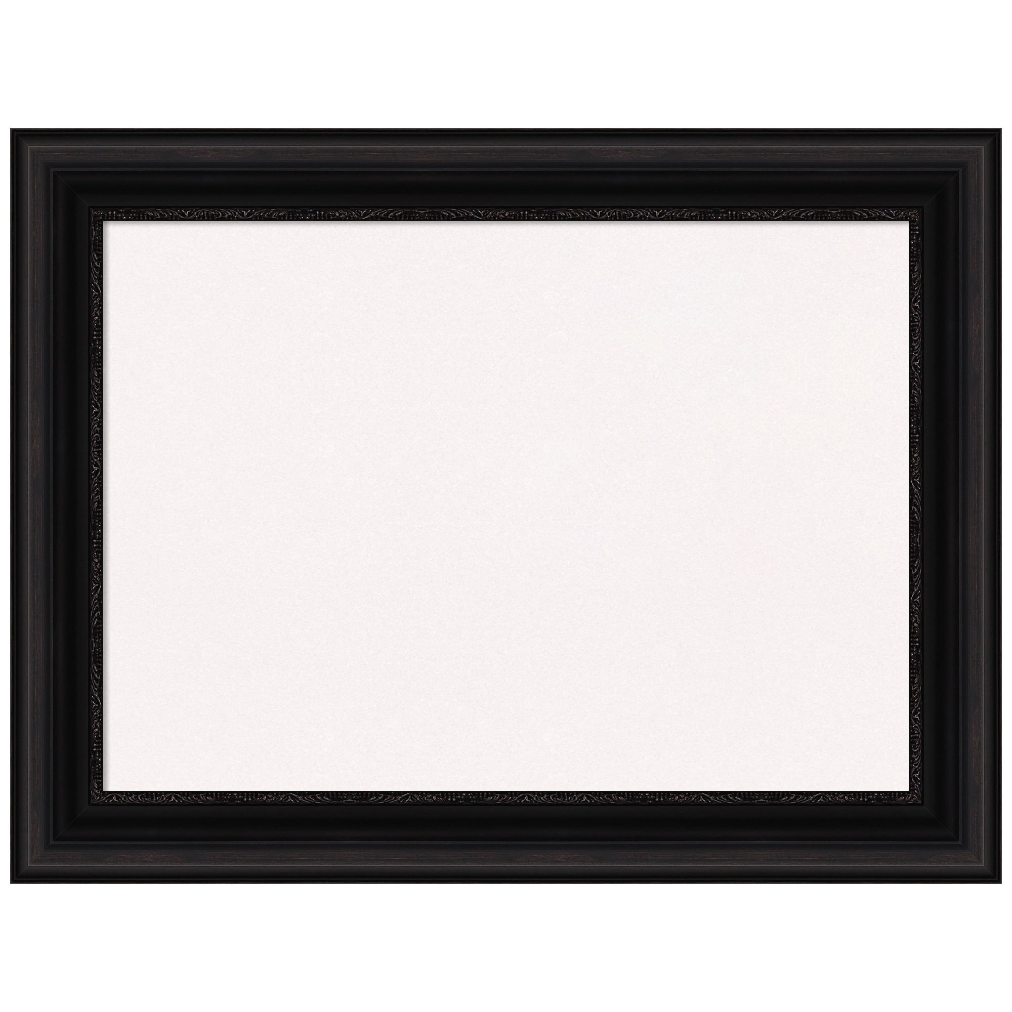 Amanti Art White Cork Board Framed Parlor Black Bulletin Board 34 in. x ...