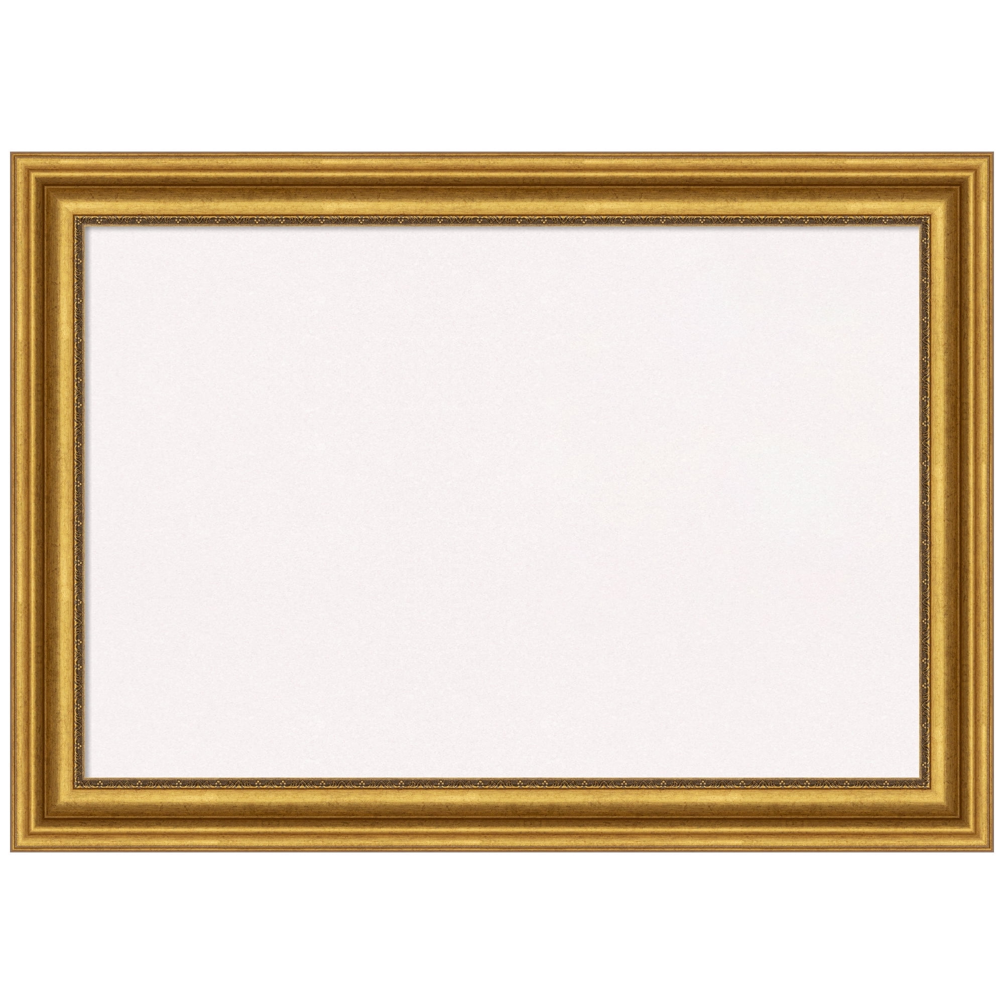 Amanti Art White Cork Board Framed Parlor Gold Bulletin Board 42 in. x ...