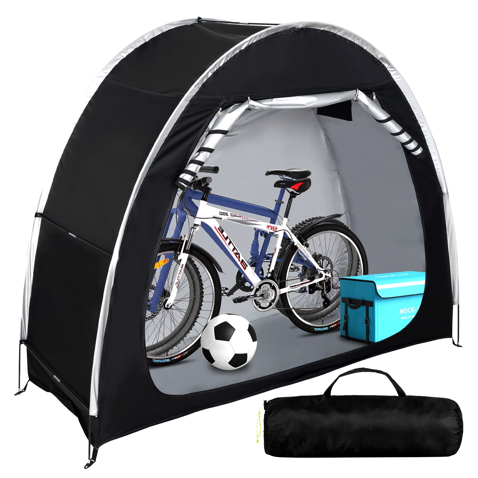 Amaopus Bike Storage Shed Tent, Portable Outdoor Bicycle Storage Sheds ...