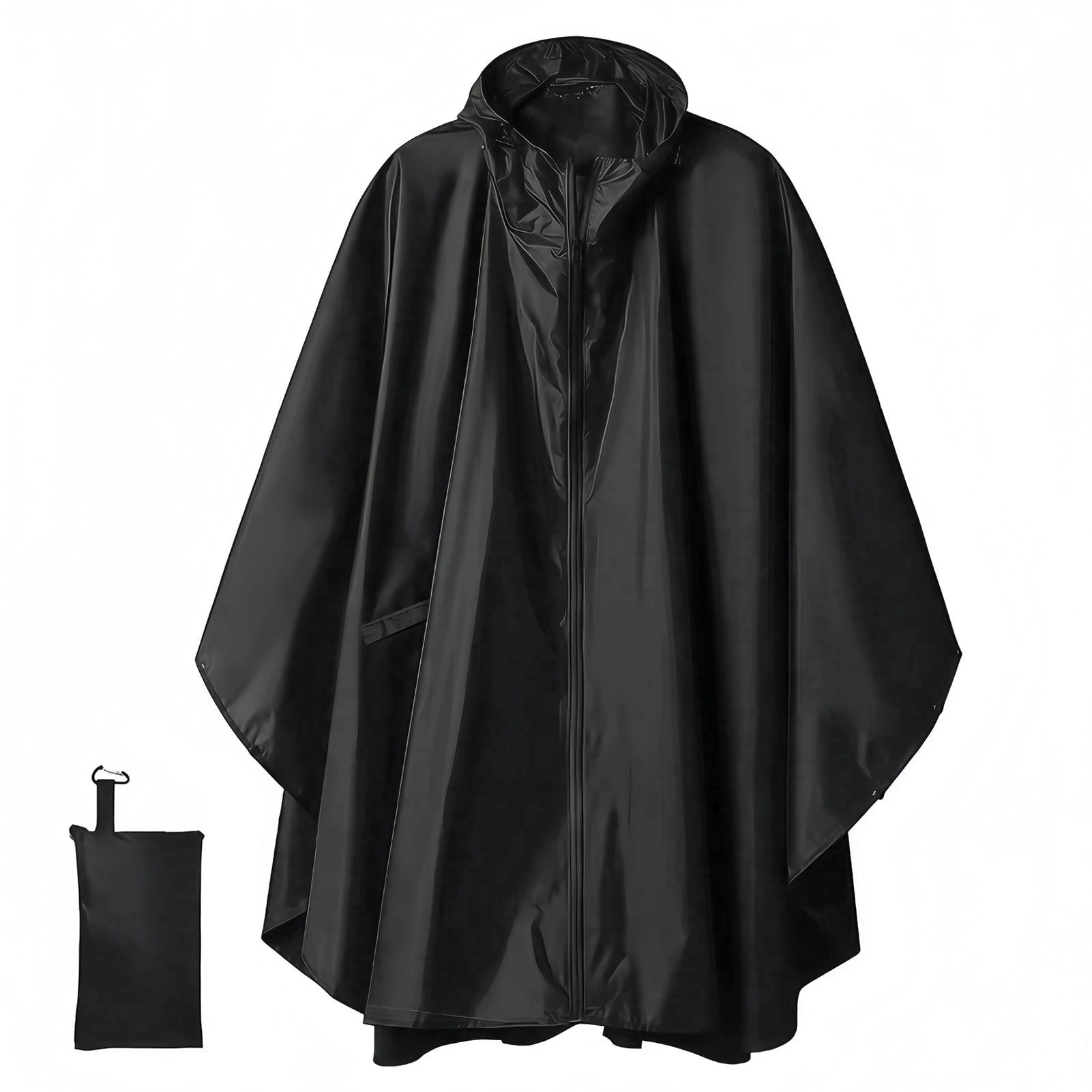 Amaopus Hooded Rain Poncho for Adult with Pocket, Waterproof ...