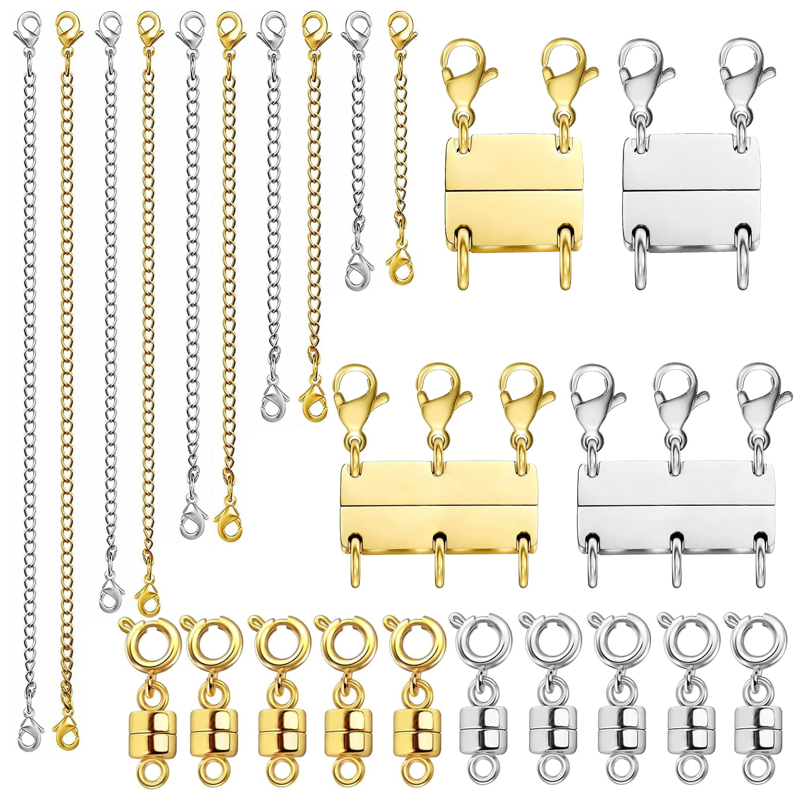 Amaopus Multi Necklace Layering Clasp and Chain Extender and Magnetic ...