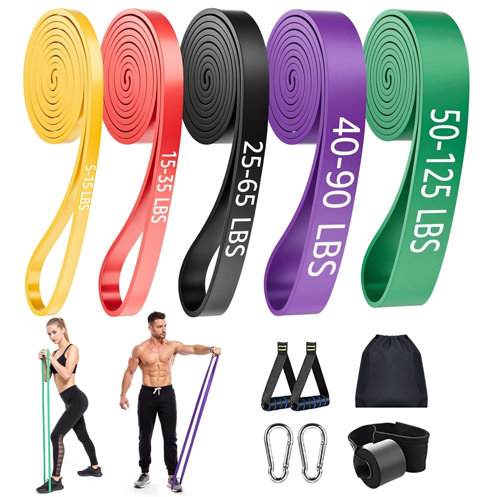 Amaopus Resistance Bands Set, Exercise Bands with 5 Resistance(5-125lbs ...