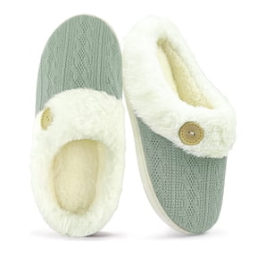 Vonmay Women's Cozy Platform Slippers, Warm Faux Fleece-Lined Indoor ...