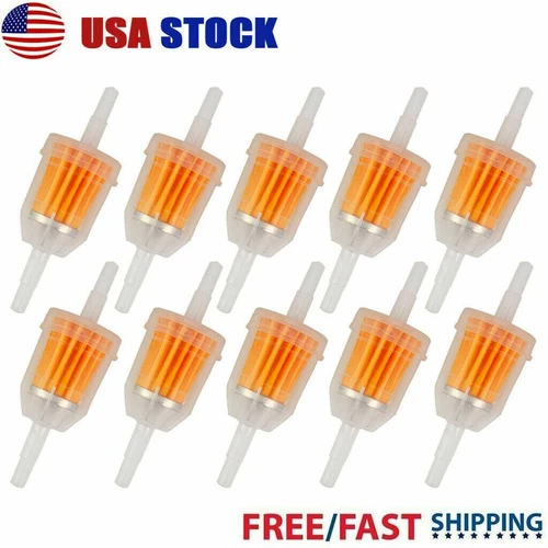 Amar Tool 10PCS Motor Inline Gas Oil Fuel Filter Small Engine For 1/4 ...