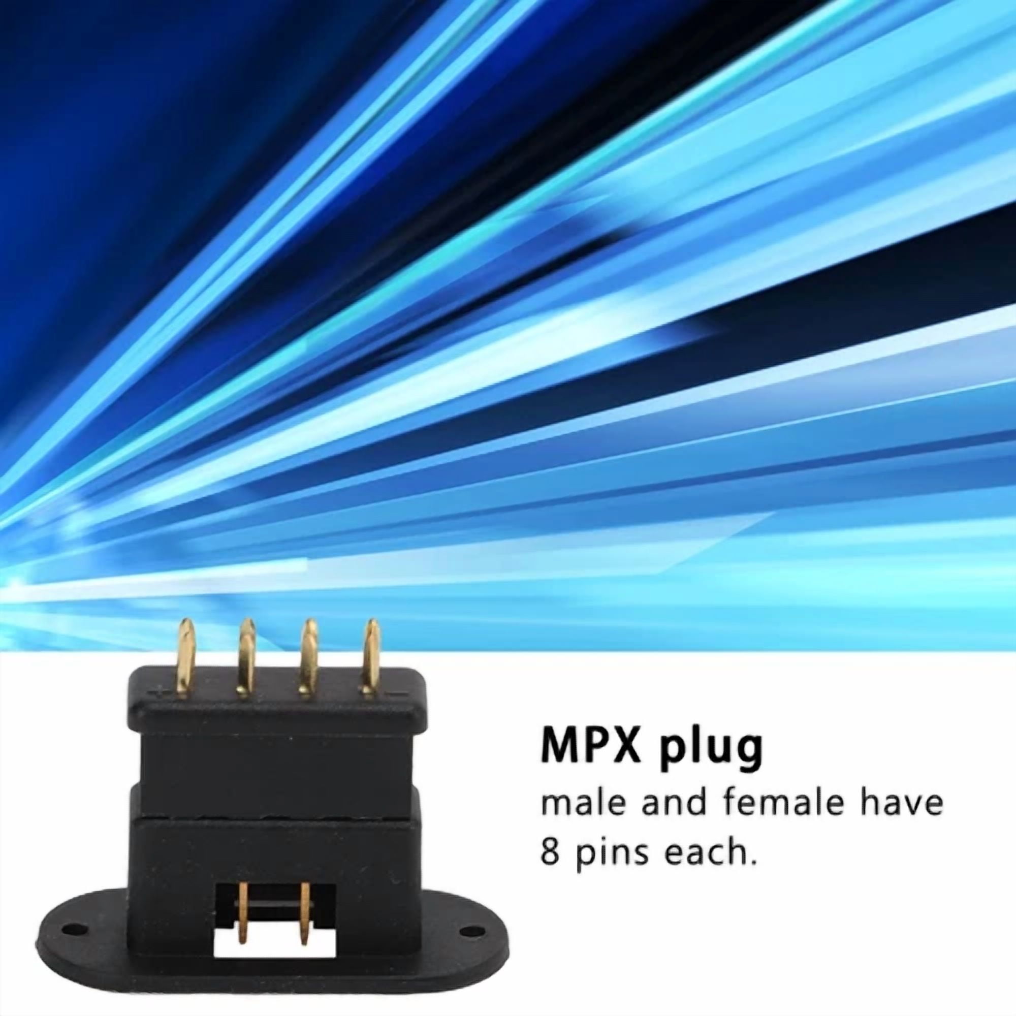 Amar Tool 10Pcs 13.050 + 10Pcs 13.051 MPX Black Octagonal Plug For RC ...