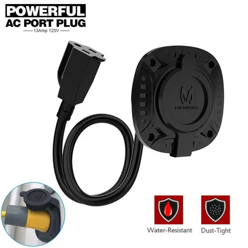 Amar Tool 13AMP 125V AC Port Plug RV Power Flanged Inlet Shore Power ...