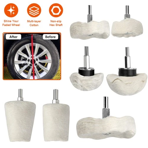 Amar Tool 7 pcs Spiral Sewn Stitch Cotton Buffing Wheels Metal ...