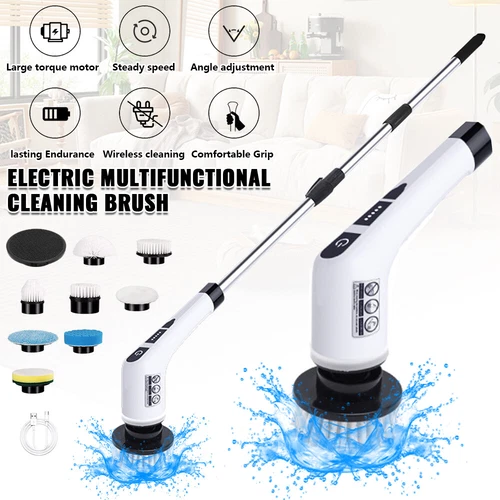 Amar Tool 9-in-1 Electric Cleaning Brush Telescopic Bathroom Cleaning ...