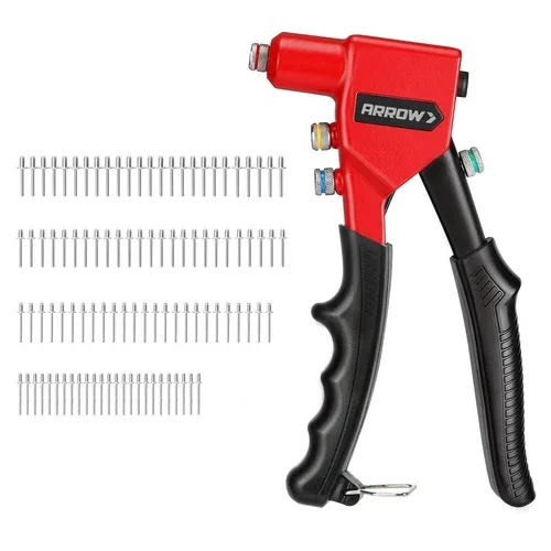 Amar Tool Arrow Hand Riveter Kit RT187M Pop Rivet Gun 3/32" 1/8" 5/32 ...