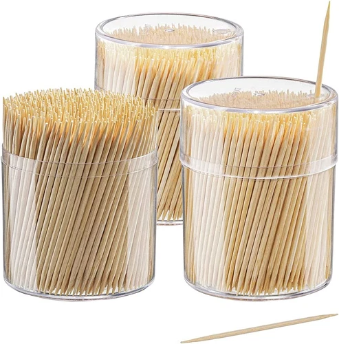 Amar Tool Comfy Package [1500 Count] Bamboo Toothpicks Wood, round ...