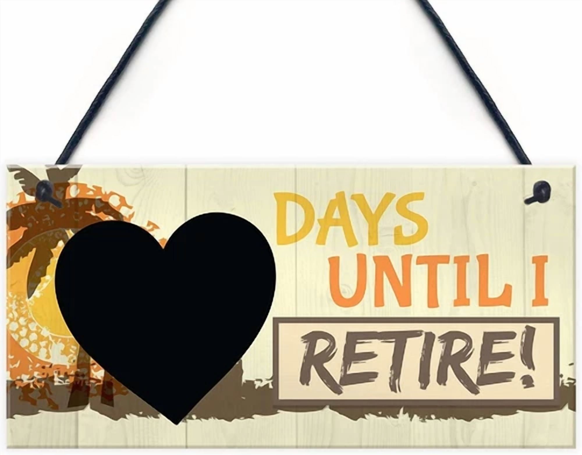 Amar Tool Days until I Retire Chalkboard Countdown Hanging Plaque Funny ...