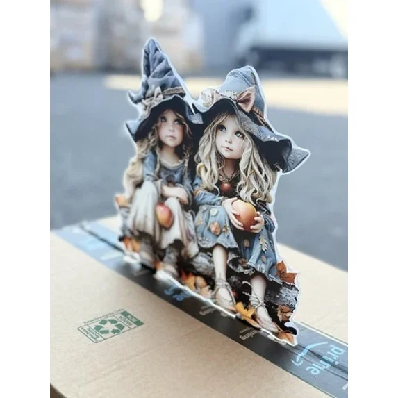 Amar Tool Garden Decor Acrylic Yard Sign Two Girls with Apples Flower ...