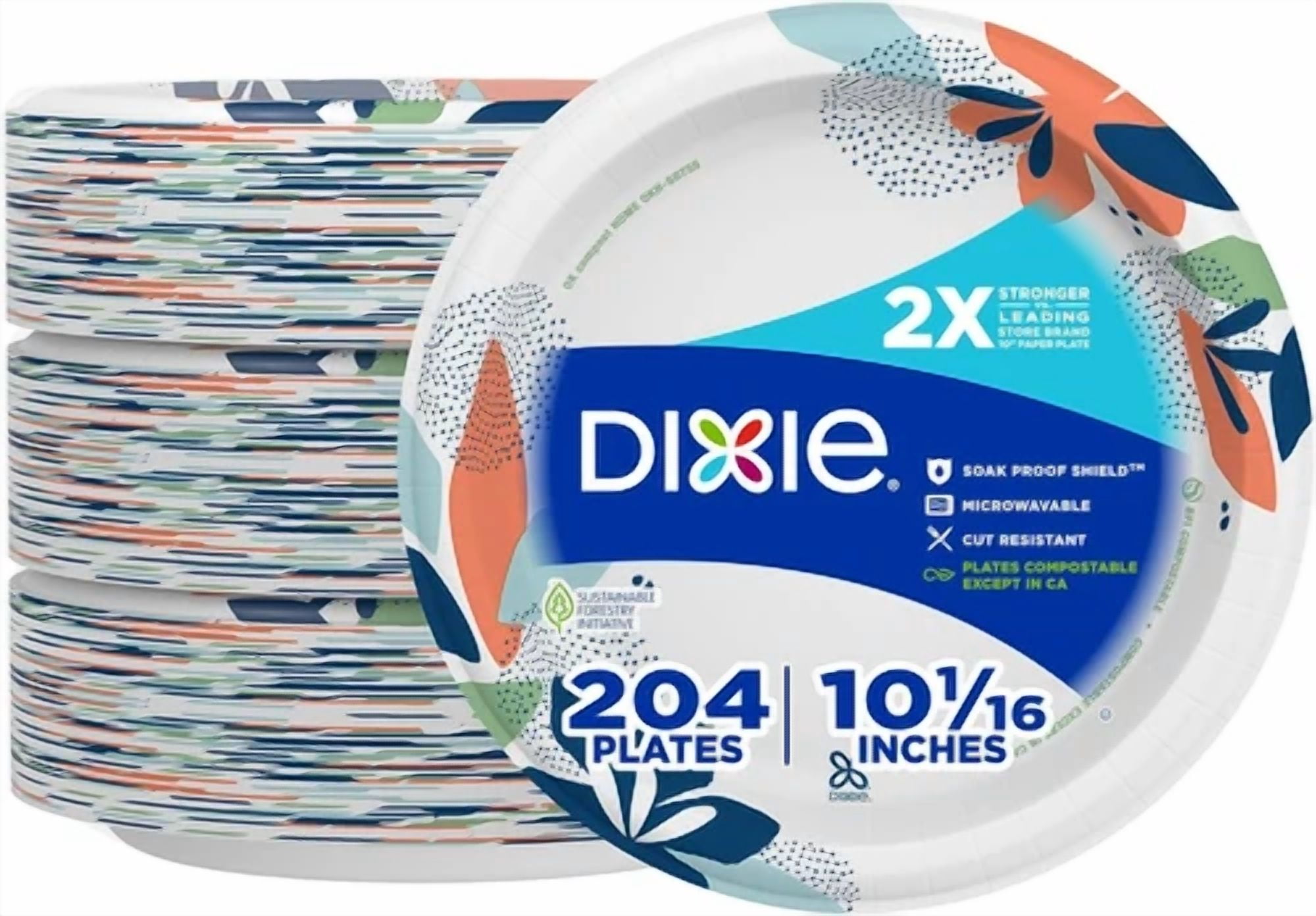 Amar Tool Large Paper Plates, 10 Inch, 204 Count, 2X Stronger ...