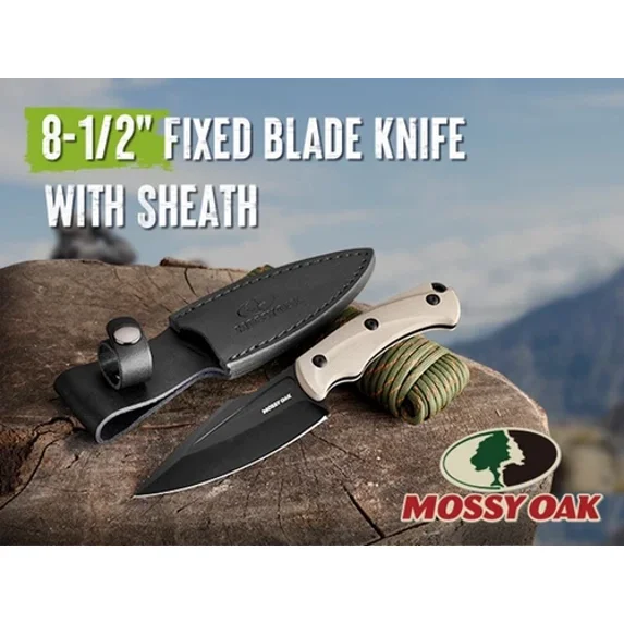 Amar Tool MOSSY OAK Survival Hunting Knife with Sheath 8.5inch Full ...