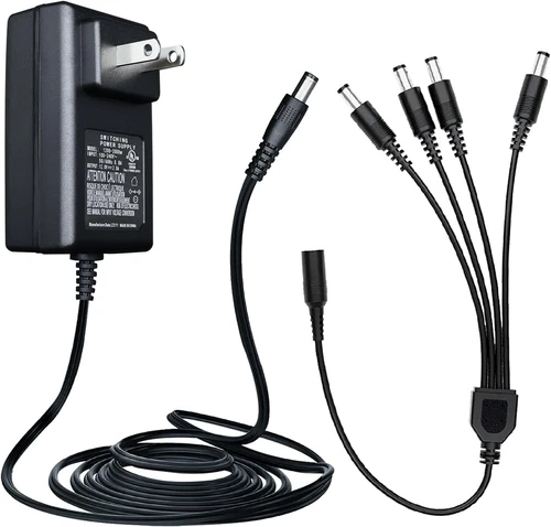 Amar Tool Power Adapter AC 100-240V to DC 12V 2A (2000Ma) & 4-Way Power ...