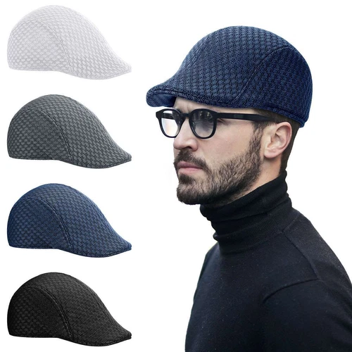 Amar Tool Summer Flatcap Mens Breathable Mesh Ivy Cap Beret Newsboy Hat ...