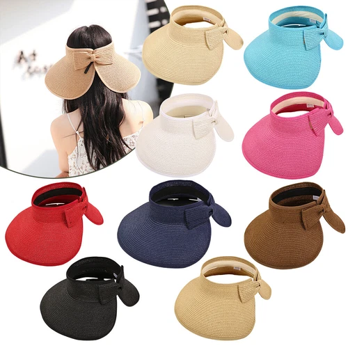 Amar Tool Sun Visor Hats for Women Wide Brim Foldable Summer Straw ...