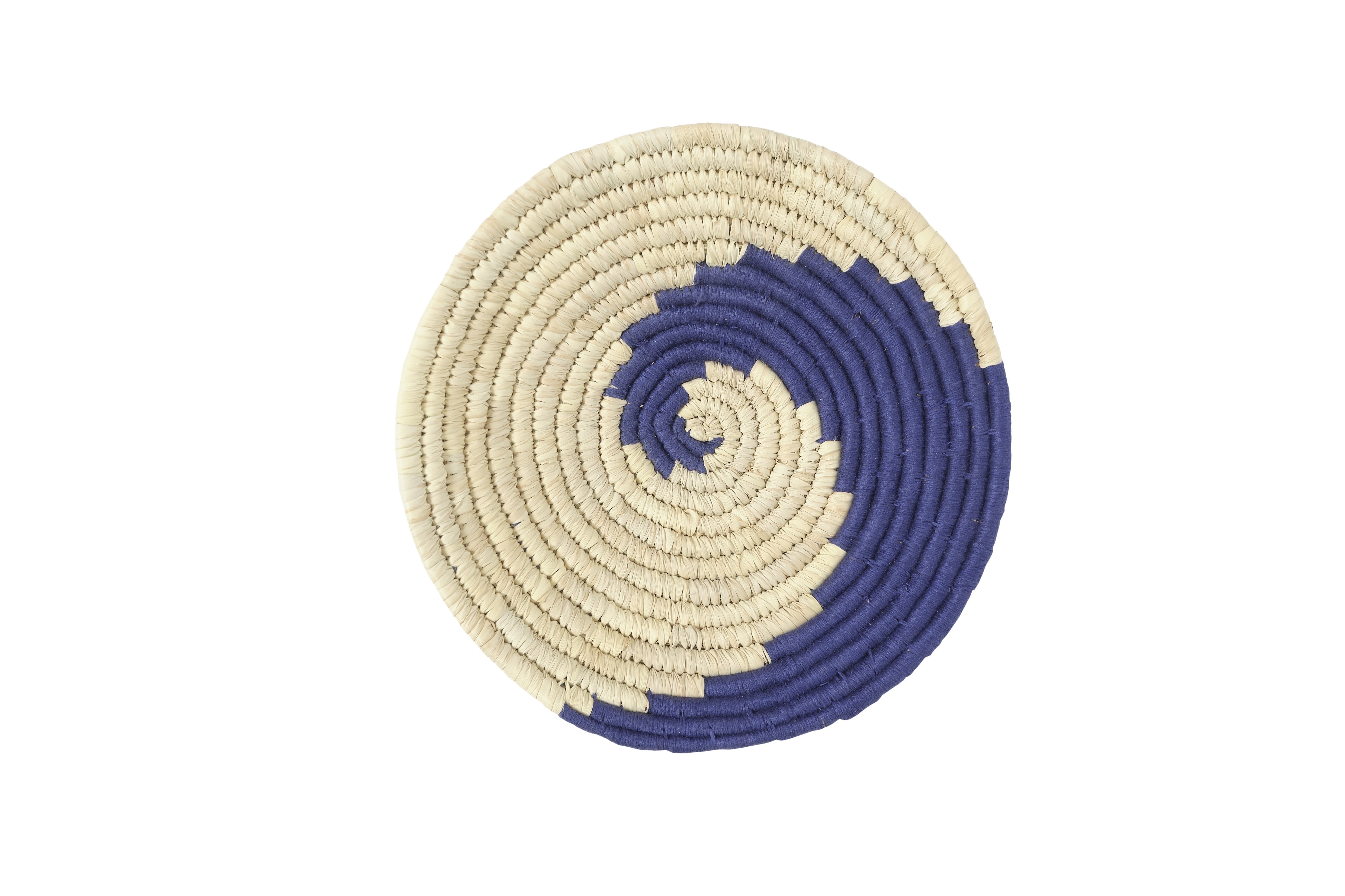 Wicker Village 8" Small Blue Woven Basket, Handmade Natural Grass Wall ...