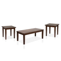 Furniture of America Carmel Modern Solid Wood 3-Piece Round Coffee ...