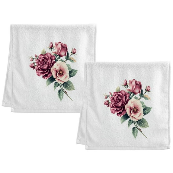 Amaranth Flowers Leaves Pure Cotton Towels Bath Towel Quick Drying for ...