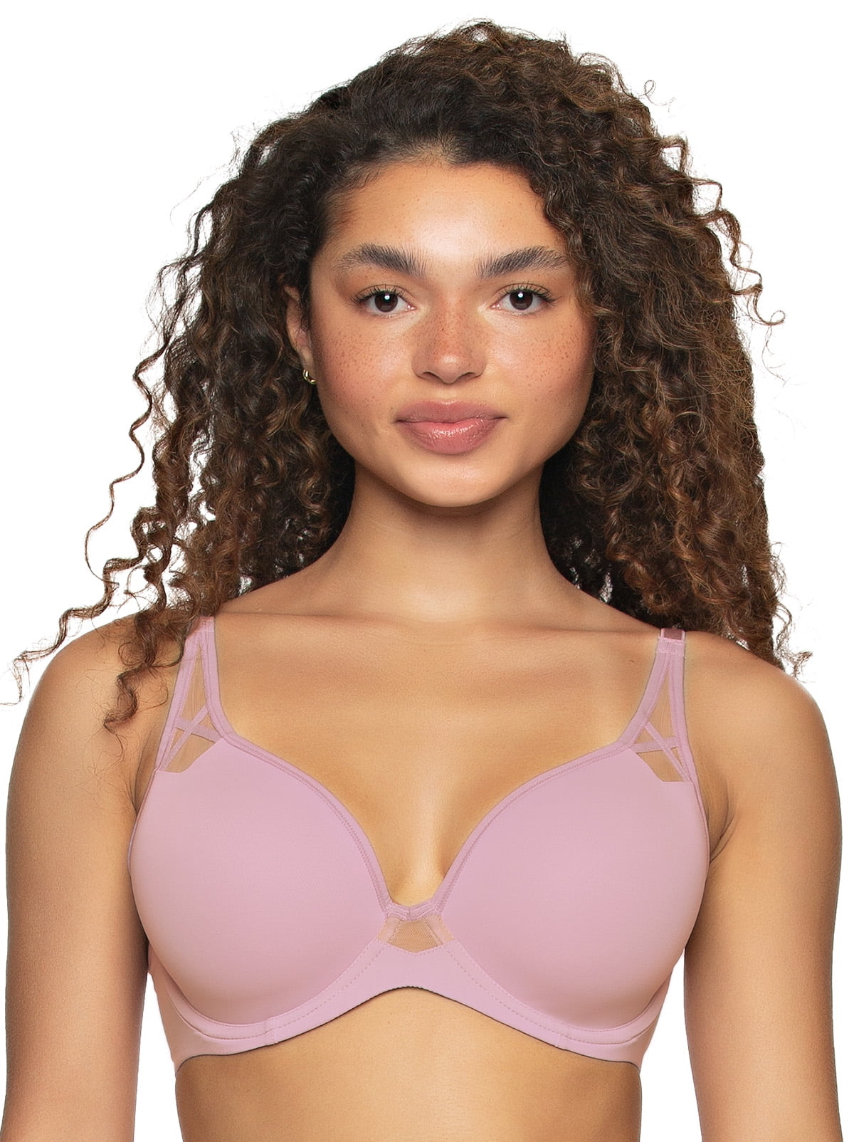 Amaranth Sheer Plunge T-Shirt Bra (Foxglove, 34G) - Walmart.com