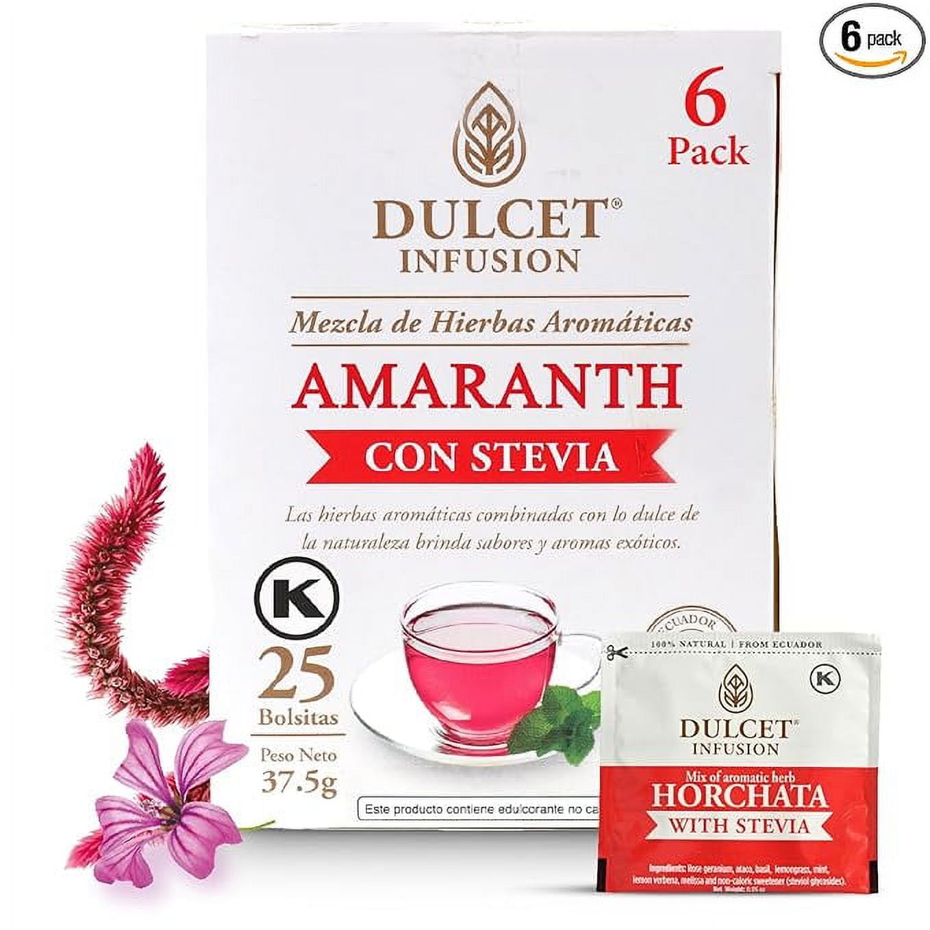 Amaranth Tea & Horchata Tea Herbal Tea Bags - 25 Horchata Tea Caffeine ...