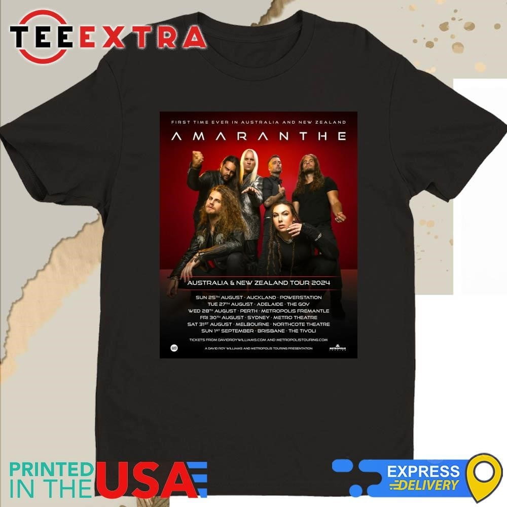 Amaranthe First Time Ever In Australia And New Zealand Tour 2024 Shirt - Walmart.com