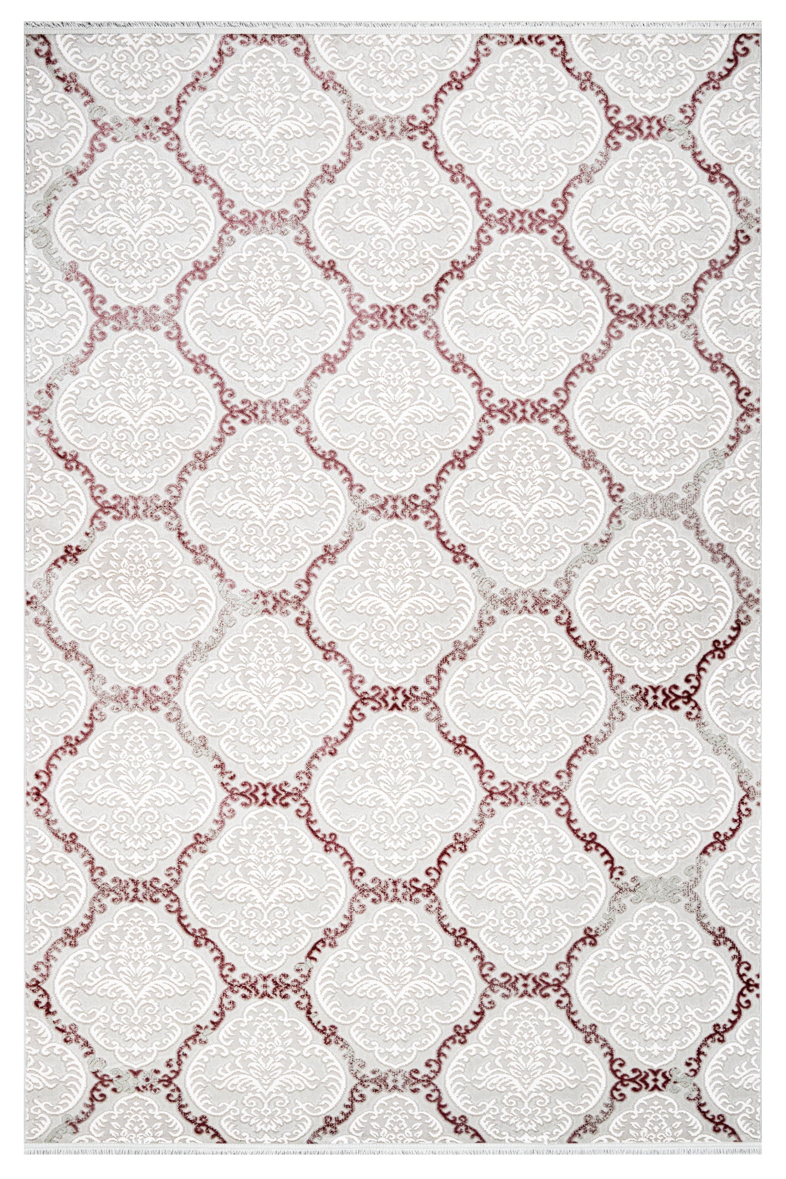 Amari Cream Geometric Acrylic Area Rugs for Living Room Jacquard ...