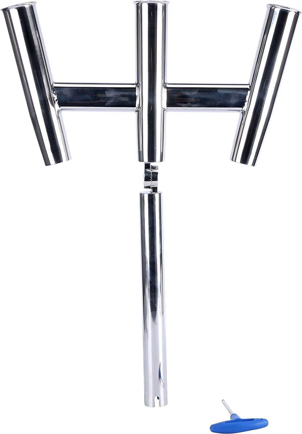 Amarine-made 3 Tube Silver Highly Polished Stainless Steel Trident ...