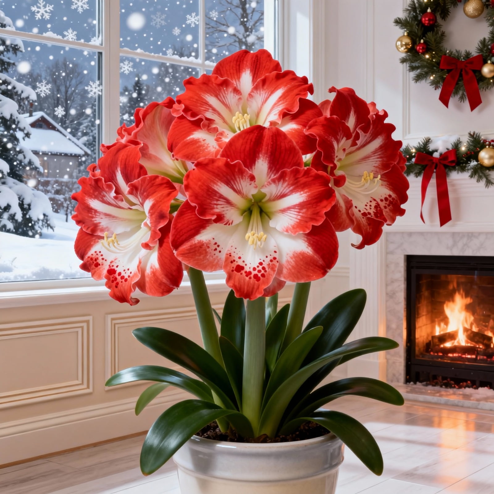 Amaryllis-Blooms every year-Premium Garden Stakes -Fast-Growing bulbs ...