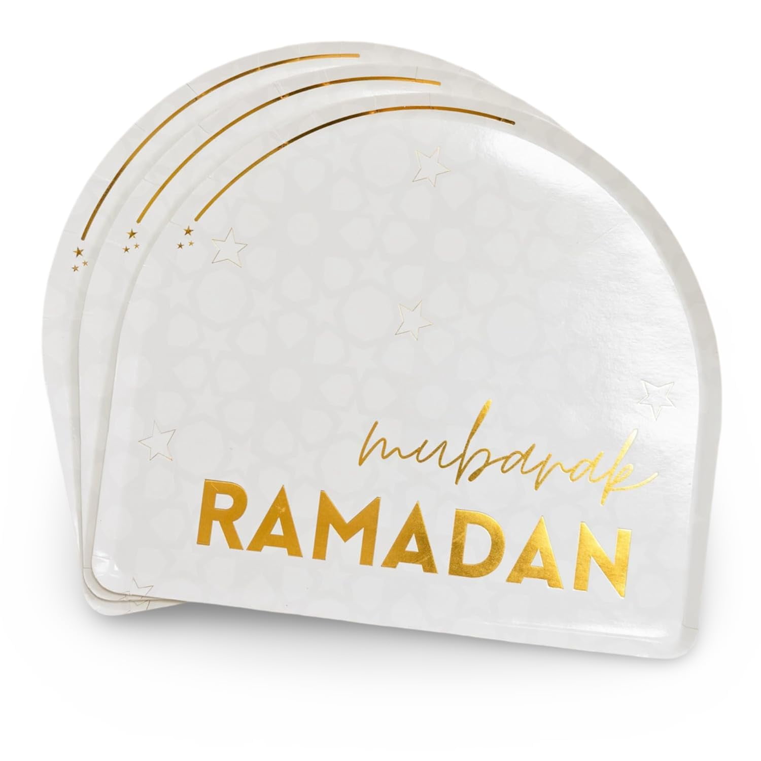 Amasi Decor 'Ramadan Mubarak' Arch Dinner Paper Plates (Set of 12) - 9. ...