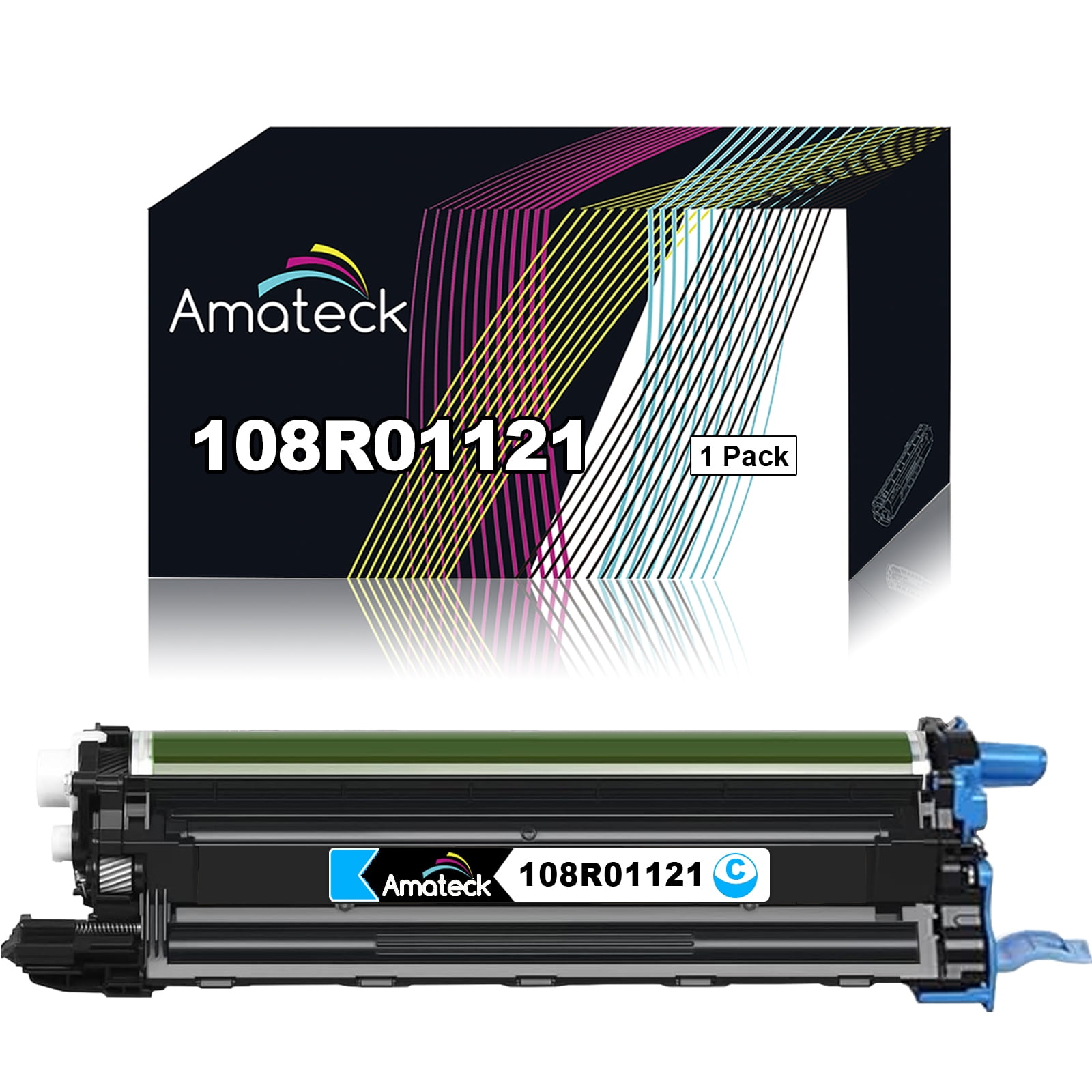 Amateck Compatible Drum Unit Replacement for Xerox 108R01121 Cyan 1 ...