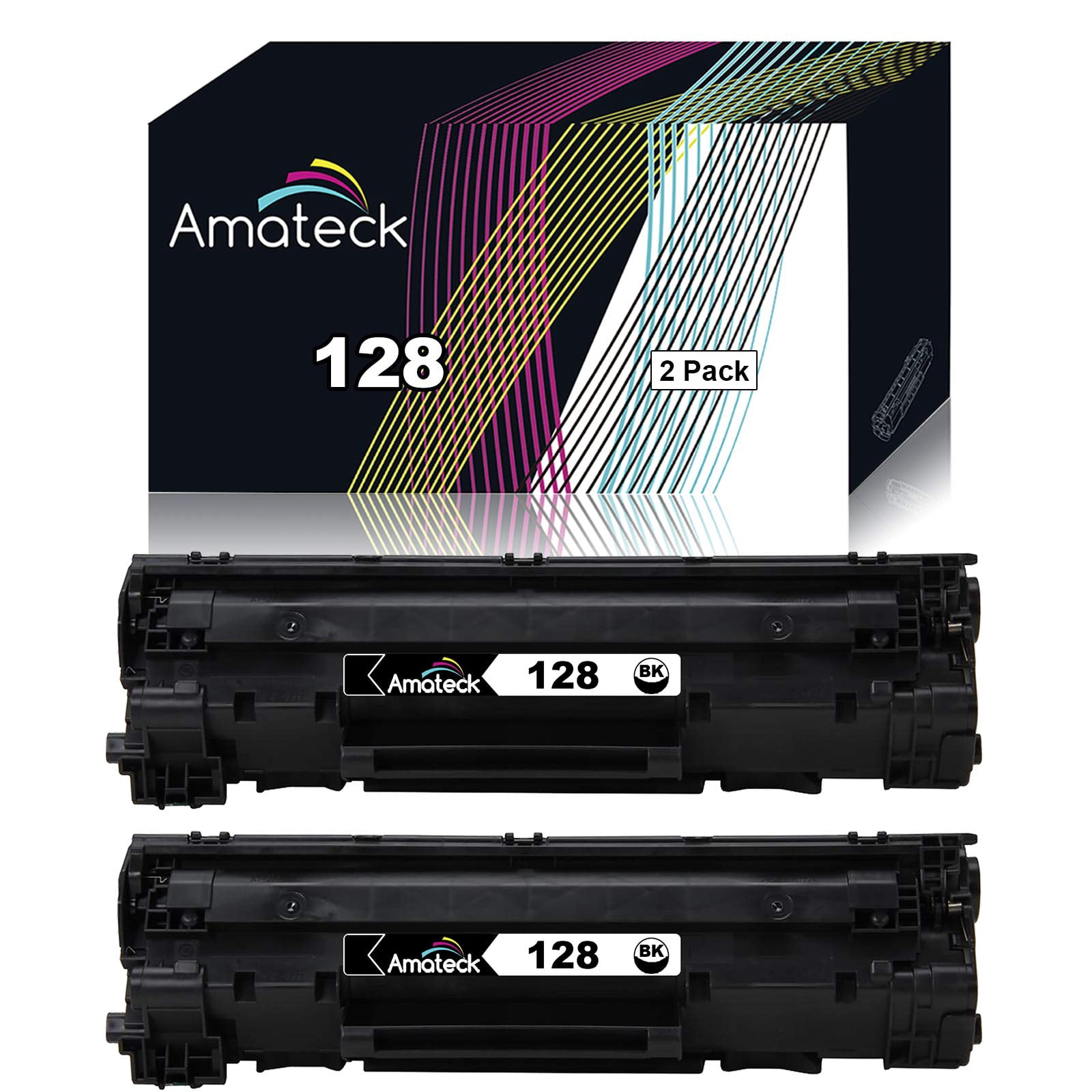 Amateck Compatible Toner Cartridge Replacement for 128 2 Pack for ...