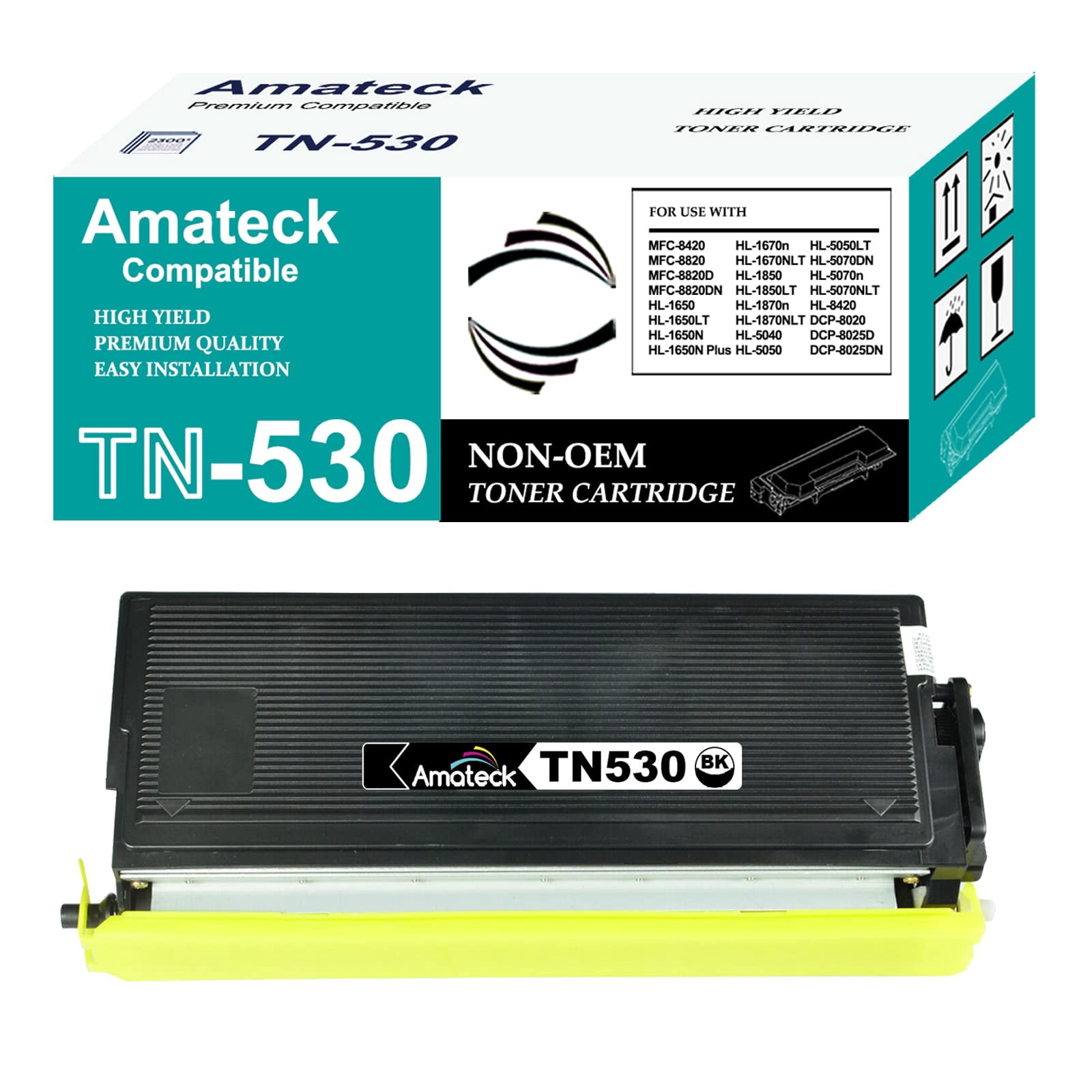 Amateck Compatible Toner Cartridge Replacement for Brother TN530 Black ...
