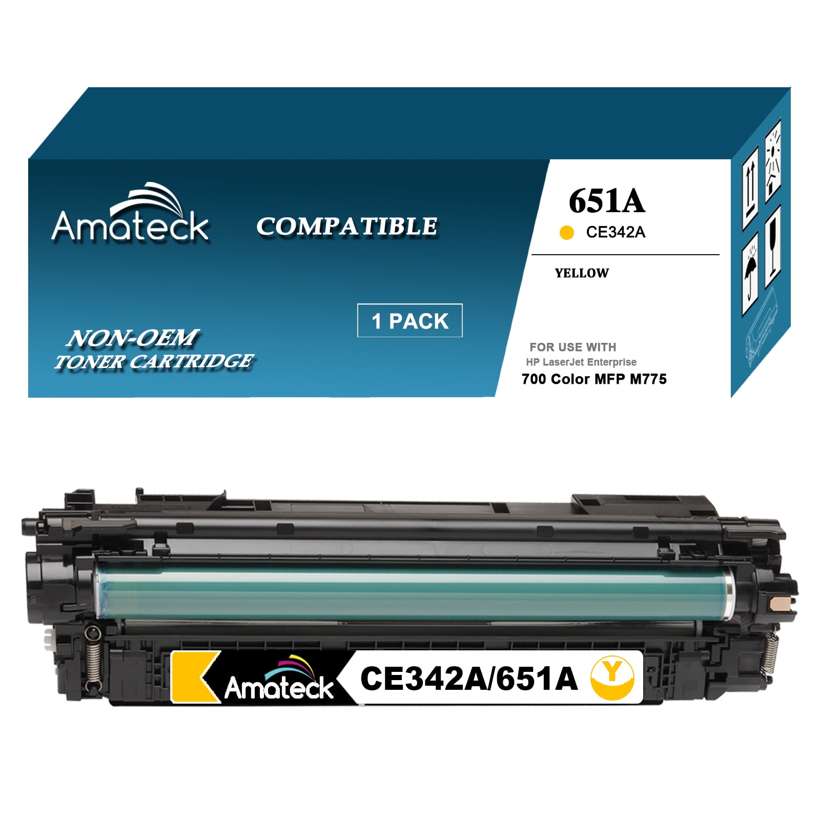 Amateck Compatible Toner Cartridge Replacement for CE342A (HP 651A ...