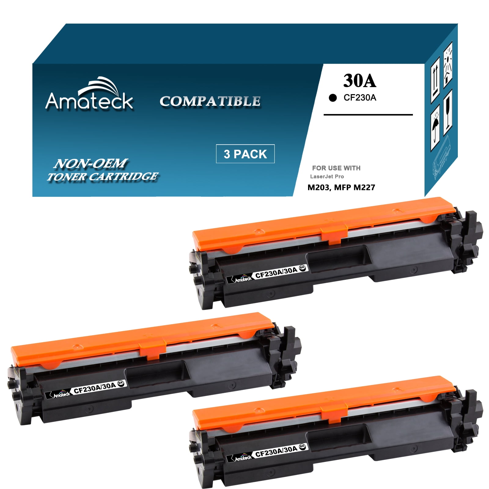 Amateck Compatible Toner Cartridge Replacement for CF230A (HP 30A ...