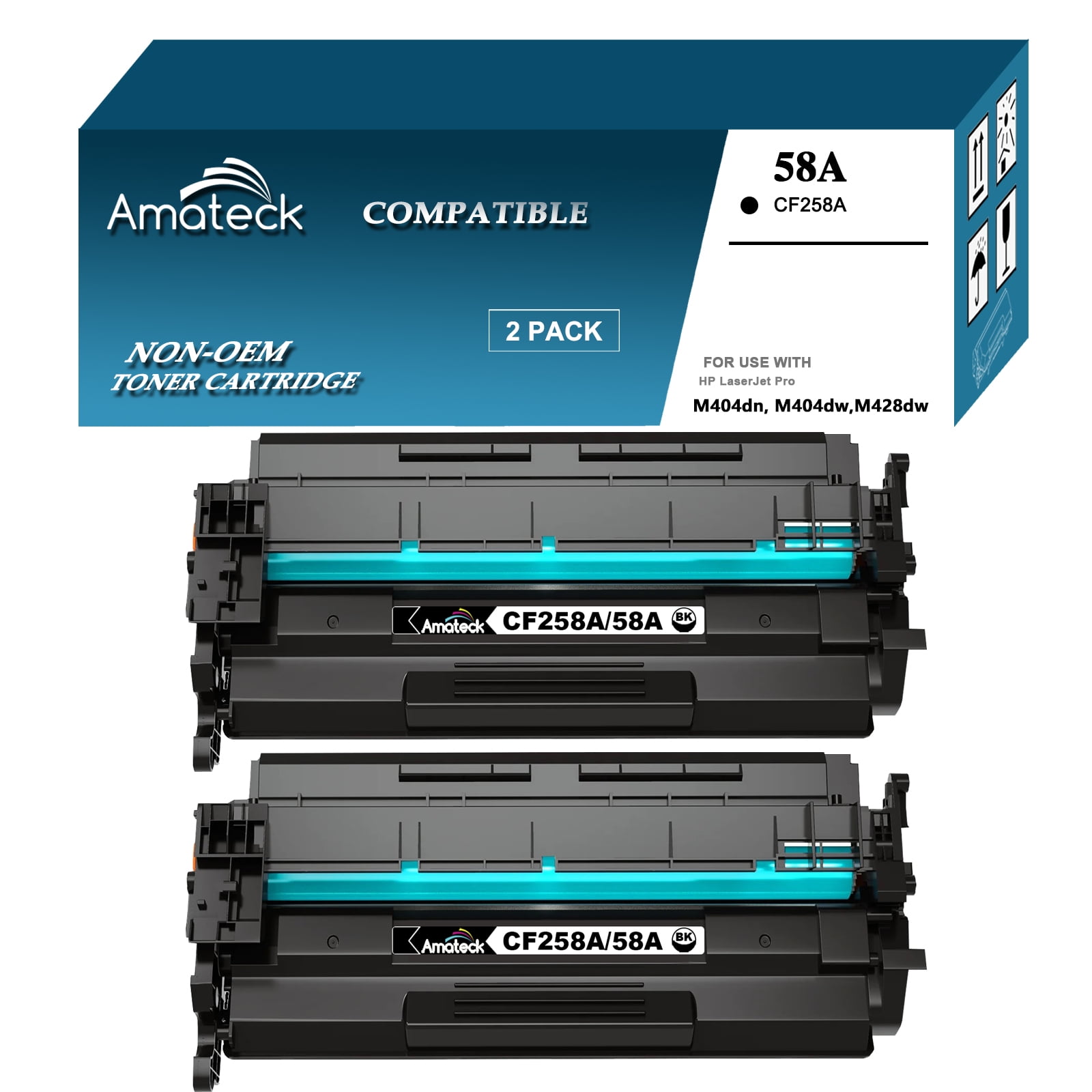 Amateck Compatible Toner Cartridge Replacement for CF258A (HP 58A ...