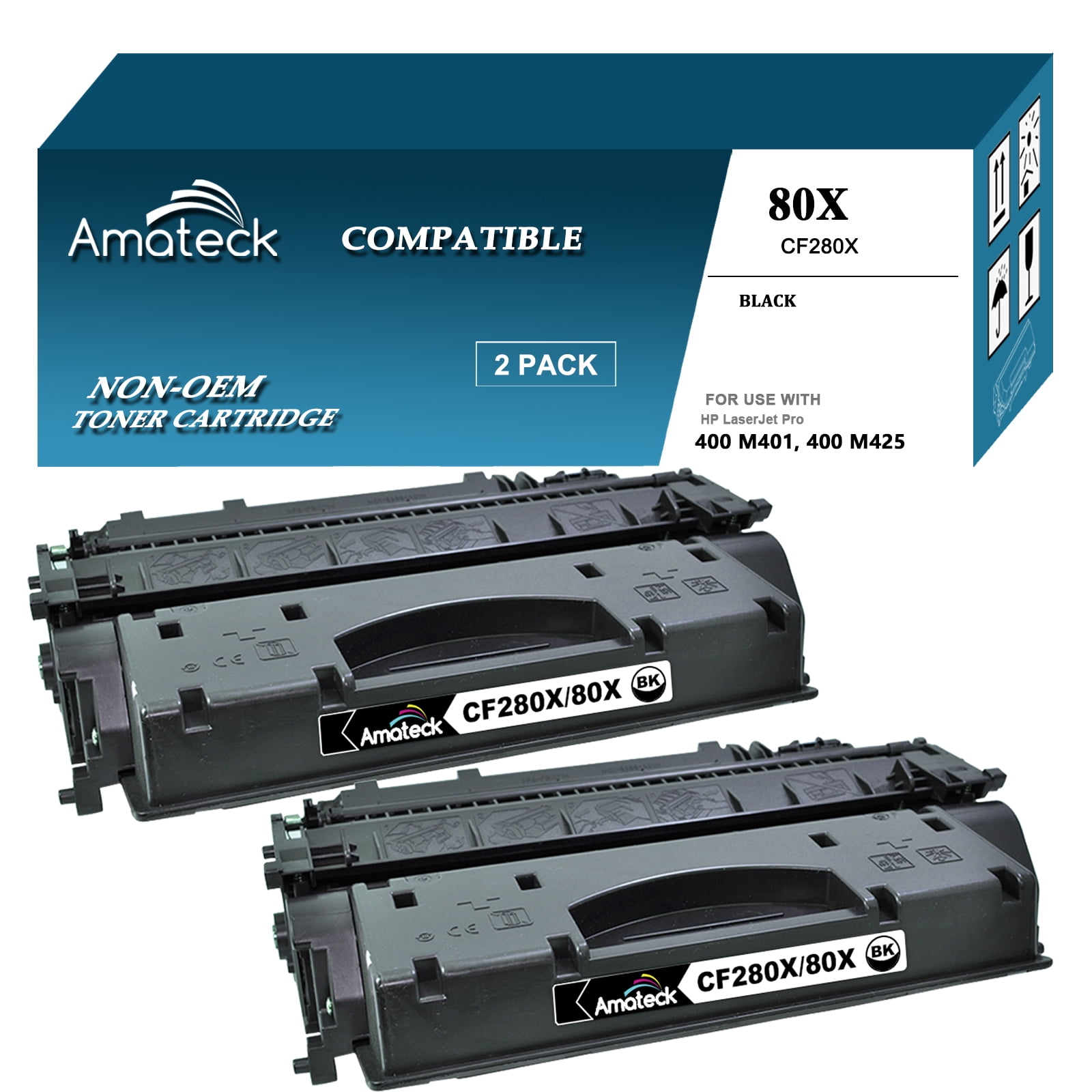 Amateck Compatible Toner Cartridge Replacement for CF280X (HP 80X ...
