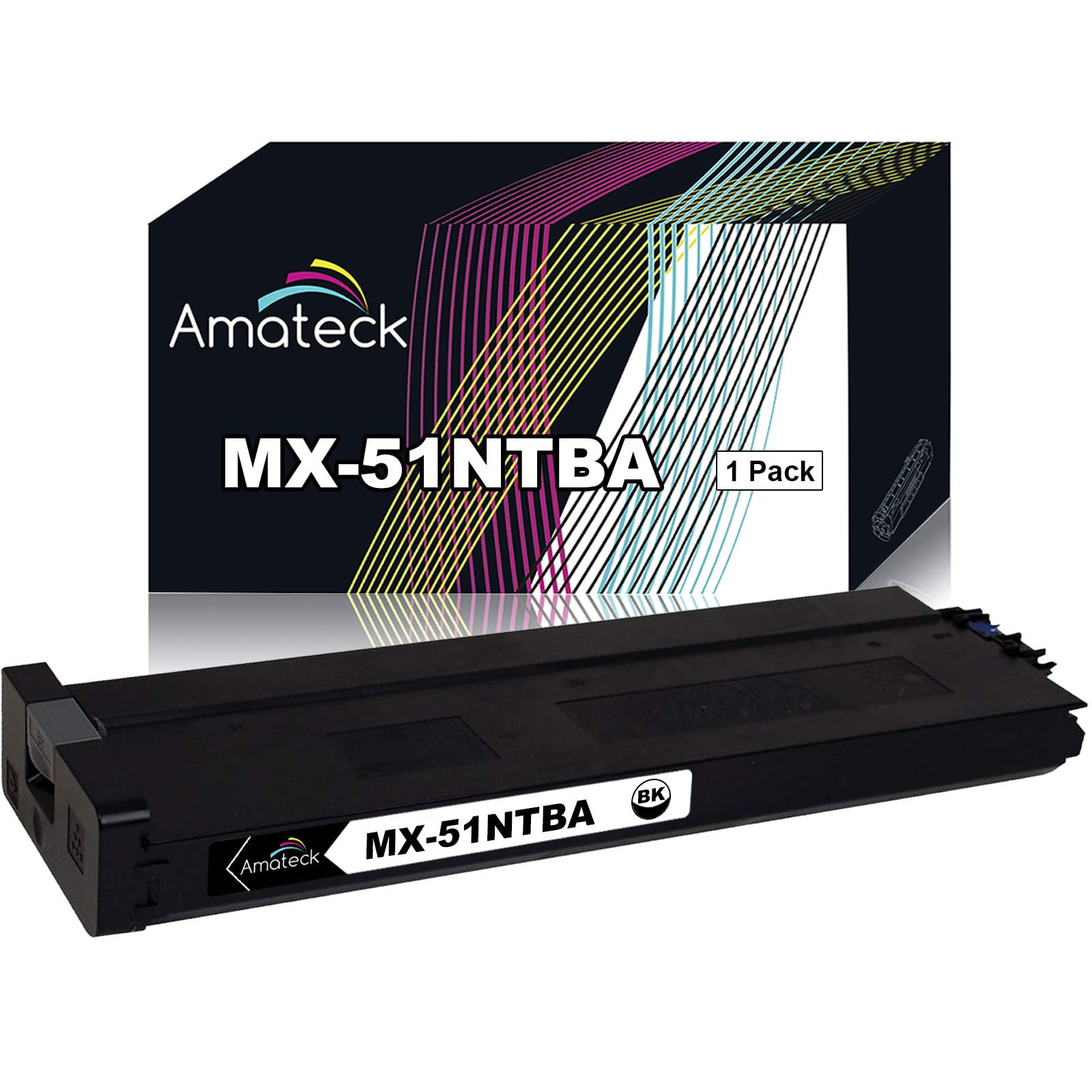 Amateck Compatible Toner Cartridge Replacement for Sharp MX-51NTBA ...