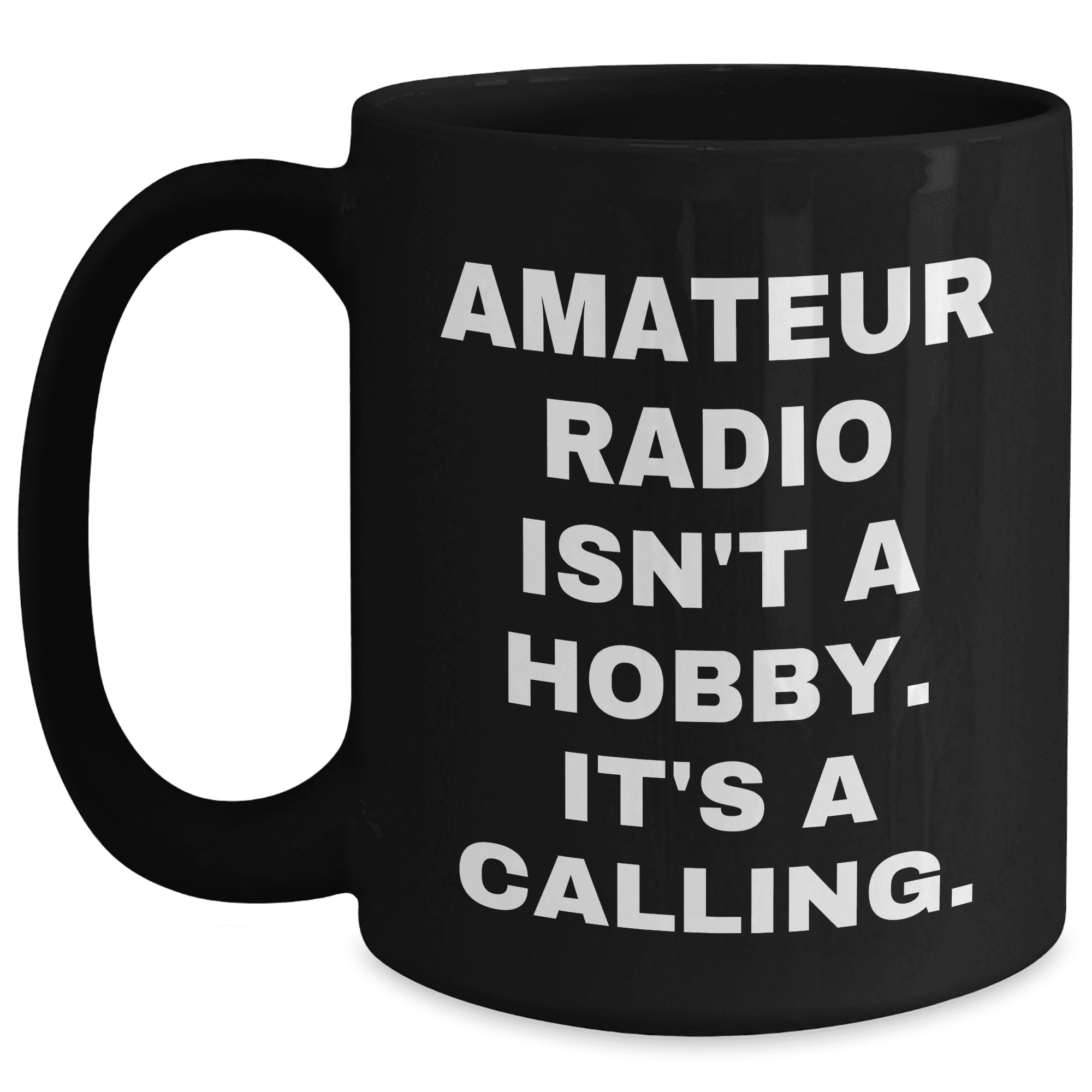 Amateur Radio Gifts from Family for Birthday - Black Coffee Mug with ...