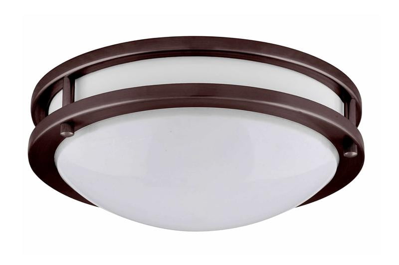 Amax Lighting 15W LED Flush Mount Ceiling Light, Bronze Finish, White ...
