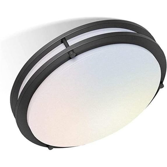 Amax Lighting LED-JR003L-BLK 17 in. LED Flush Mount Fixture with Die ...