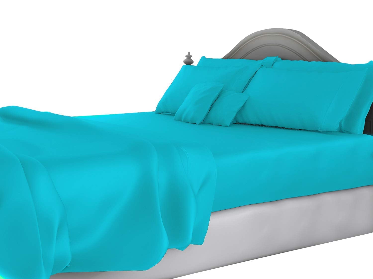 Amay 100% Cotton 600-Thread Count 4-PCs Sheet Set Easily Fit upto 24 ...